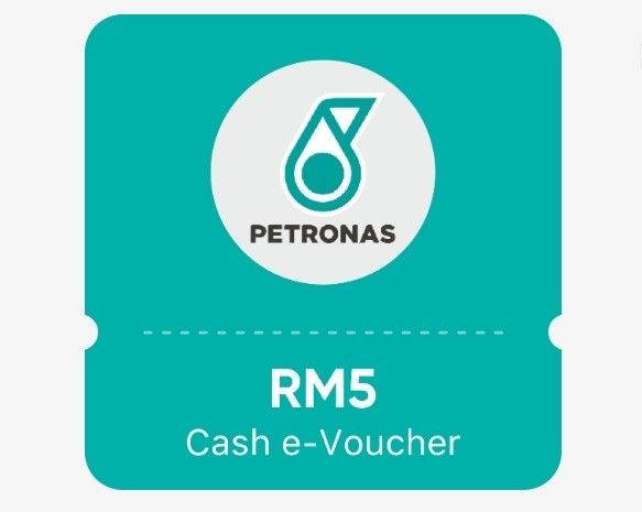 (20% off) Petronas: RM5 Cash e-Voucher, Tickets & Vouchers, Vouchers on Carousell