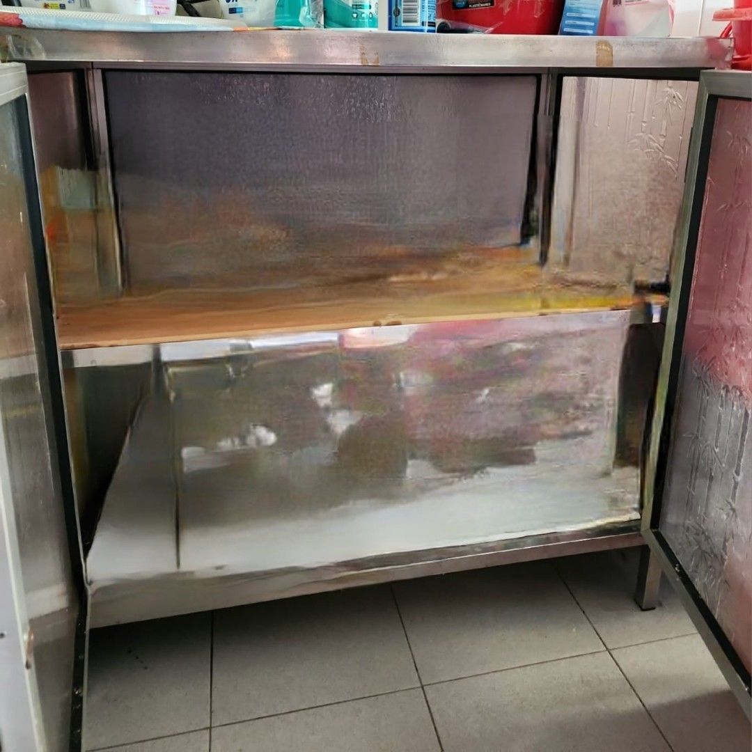 2 Door Stainless Steel Fish Aquarium Tank Counter, Pet Supplies, Homes ...