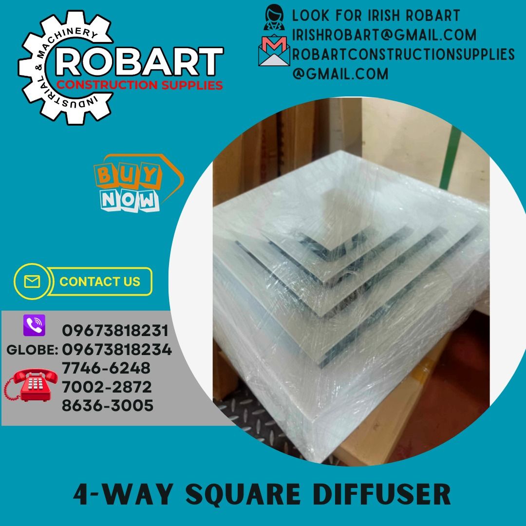 4-way Square Diffuser, Commercial & Industrial, Construction Tools ...