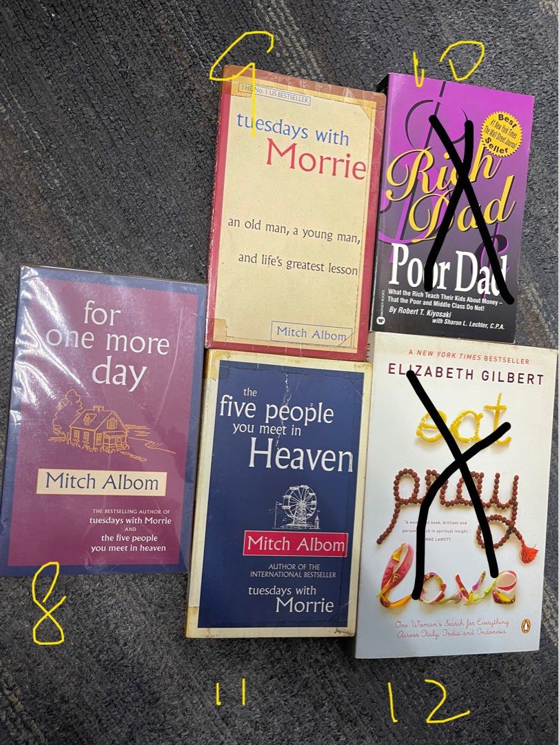英文書$8起一本 Mitch albom /Rich DAd Poor Dad /Eat Play Love/ Business ...