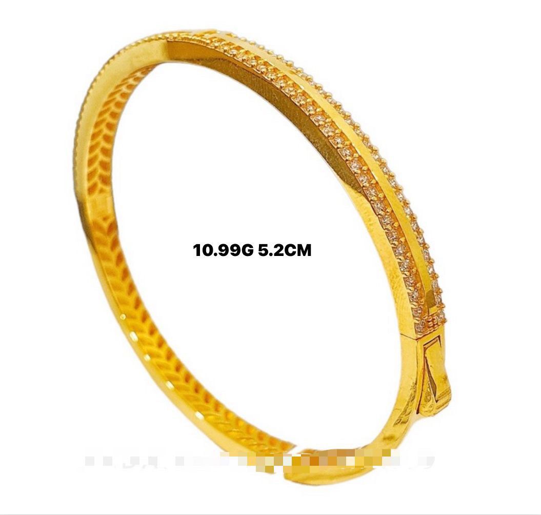 916 Gold Bangle Design, Men's Fashion, Watches & Accessories, Jewelry ...