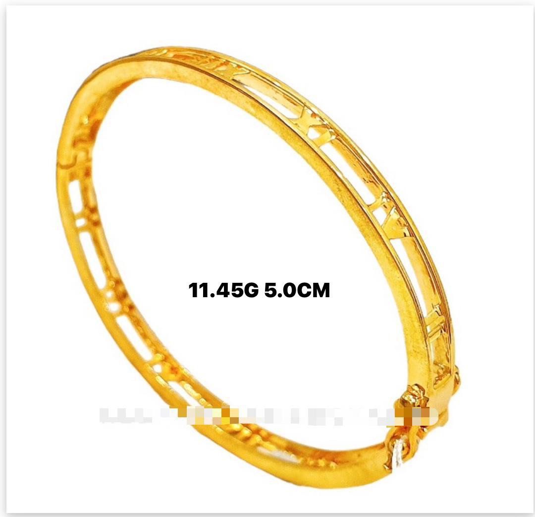 916 Gold Bangle Design, Men's Fashion, Watches & Accessories, Jewelry ...
