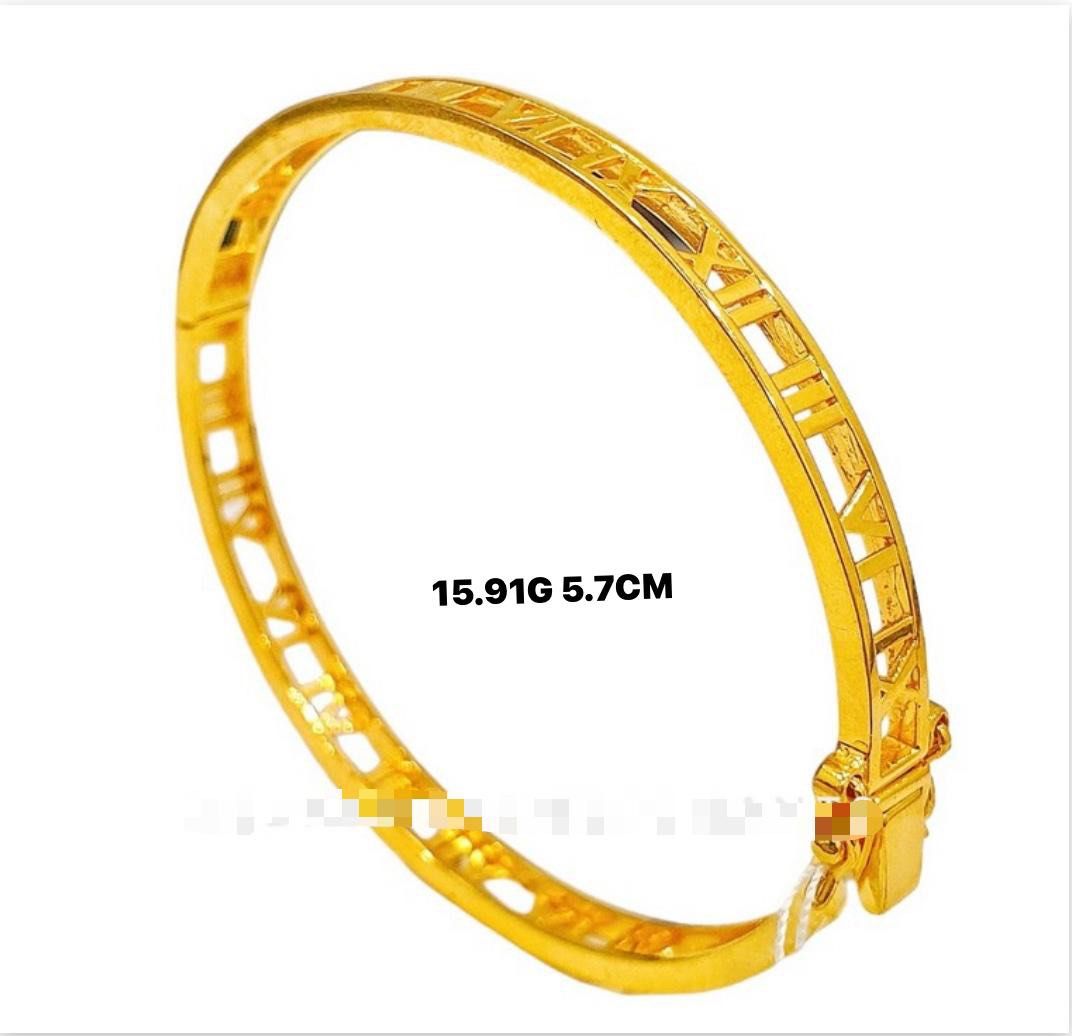 916 Gold Bangle Design, Men's Fashion, Watches & Accessories, Jewelry ...