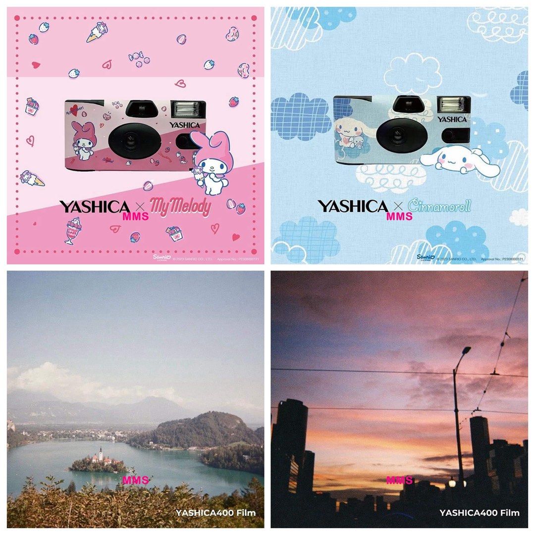 正版 Sanrio Character x Yashica My Melody Cinamoroll 玉桂狗 一次性菲林相機, 攝影器材, 相機 - Carousell