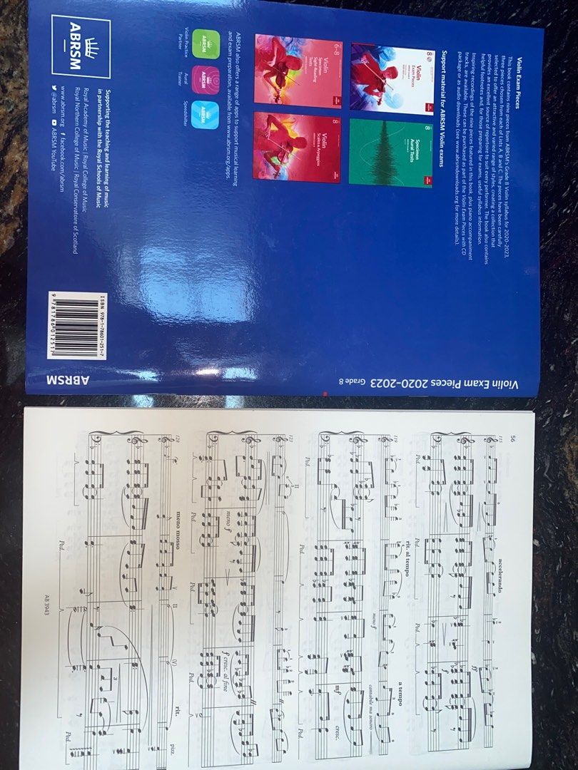 ABRSM Grade 8 Violin Exam Pieces, Hobbies & Toys, Music & Media, Music ...