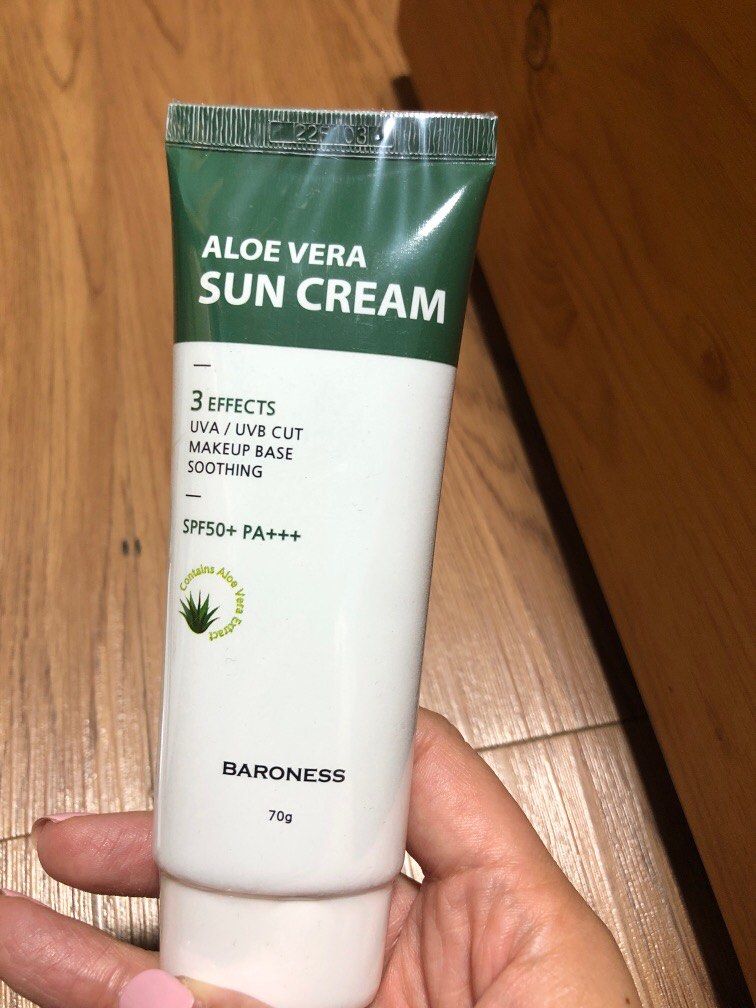 Aloe vera sun cream, Beauty & Personal Care, Face, Face Care on Carousell