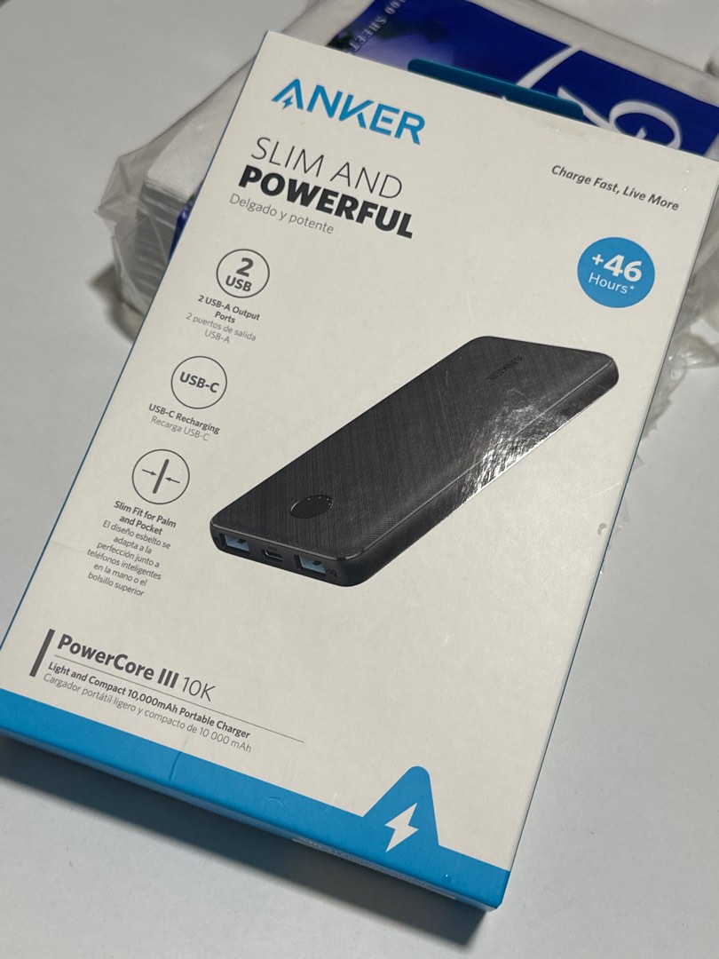 Anker PowerCore III Slim Powerful 10000mAh Powerbank, Mobile Phones ...