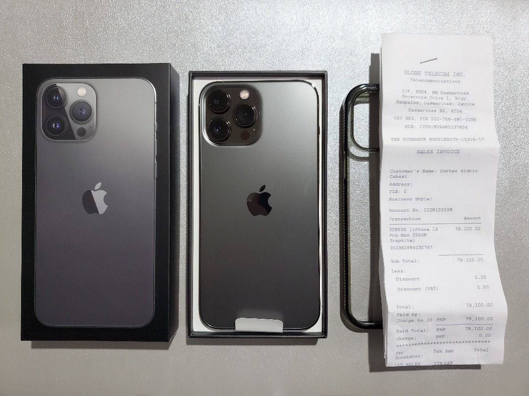 Apple iPhone 13 Pro Max 256 Graphite NTC Approved Complete with Receipt ...