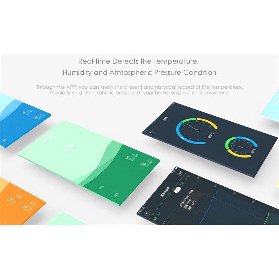 Aqara Temperature Sensor Smart Air Pressure Humidity Environment Sensor ...