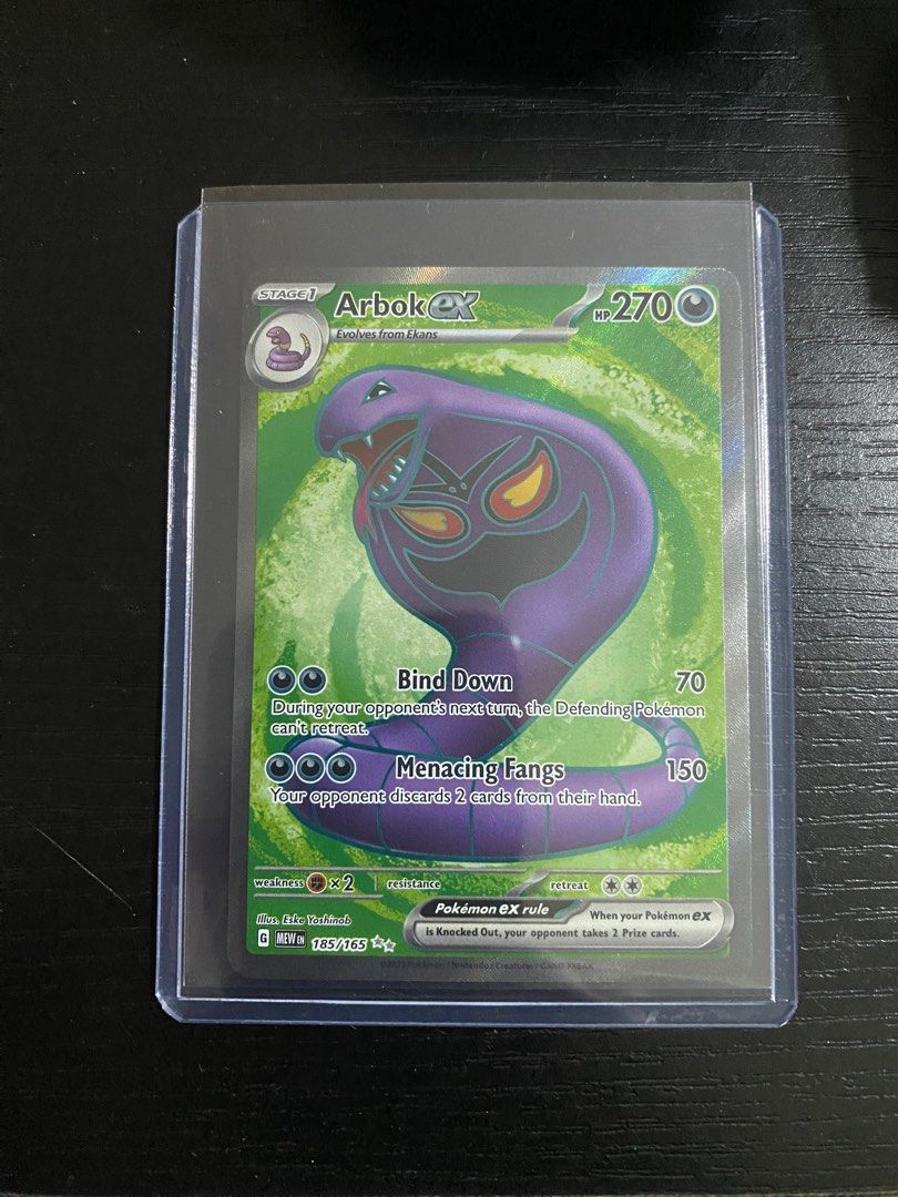 Arbok Ex Pokemon 151 Eng English SR Full Art TCG Card, Hobbies & Toys, Toys & Games on Carousell