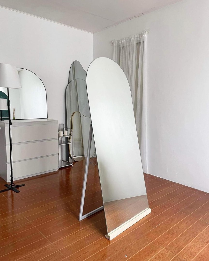 Arc Frameless Mirror 2x5 ft with stand, Furniture & Home Living, Home ...