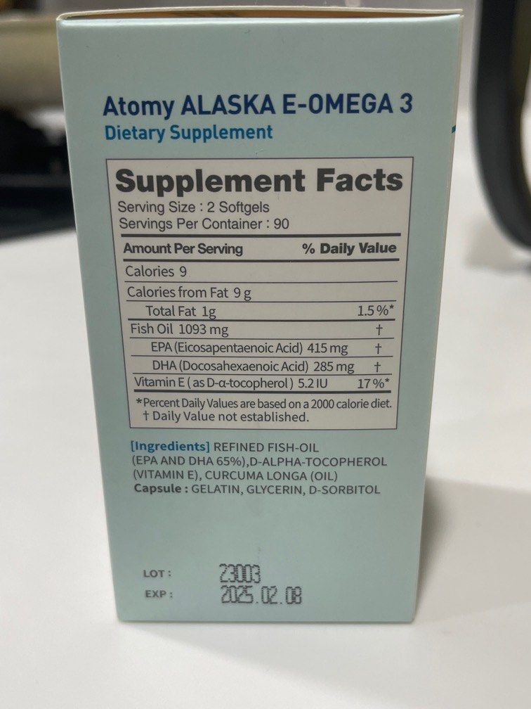 Atomy fish oil, Health & Nutrition, Health Supplements, Vitamins ...