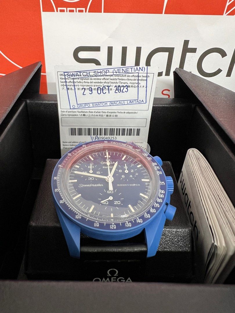 AUTHENTIC OMEGA X SWATCH MOONSWATCH MISSION TO NEPTUNE, Luxury, Watches ...
