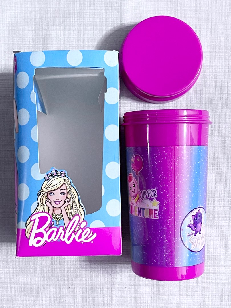 Barbie cup with lid. Spill proof cup, Babies & Kids, Babies & Kids ...