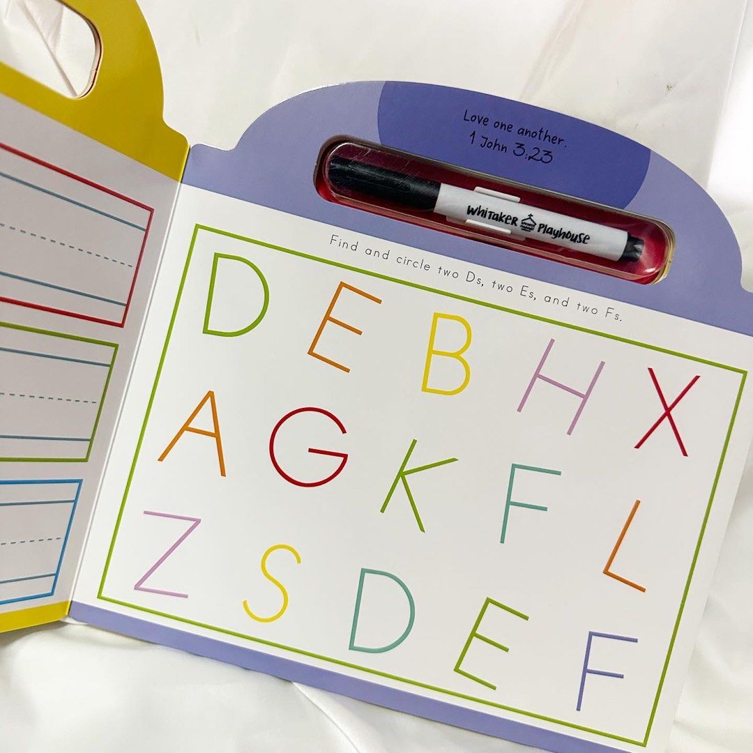 Bible ABCs Wipe and Clean Activity Book, Hobbies & Toys, Books ...