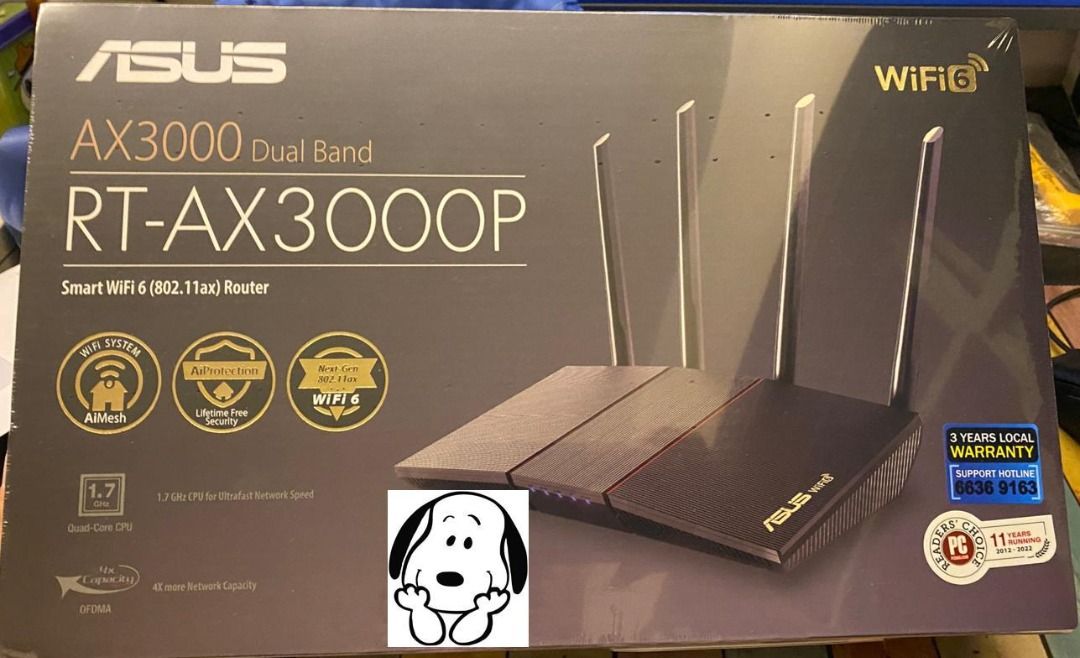[BNIB] Asus Wifi 6 Router; RT-AX3000P; Super Fast Speed, Computers ...