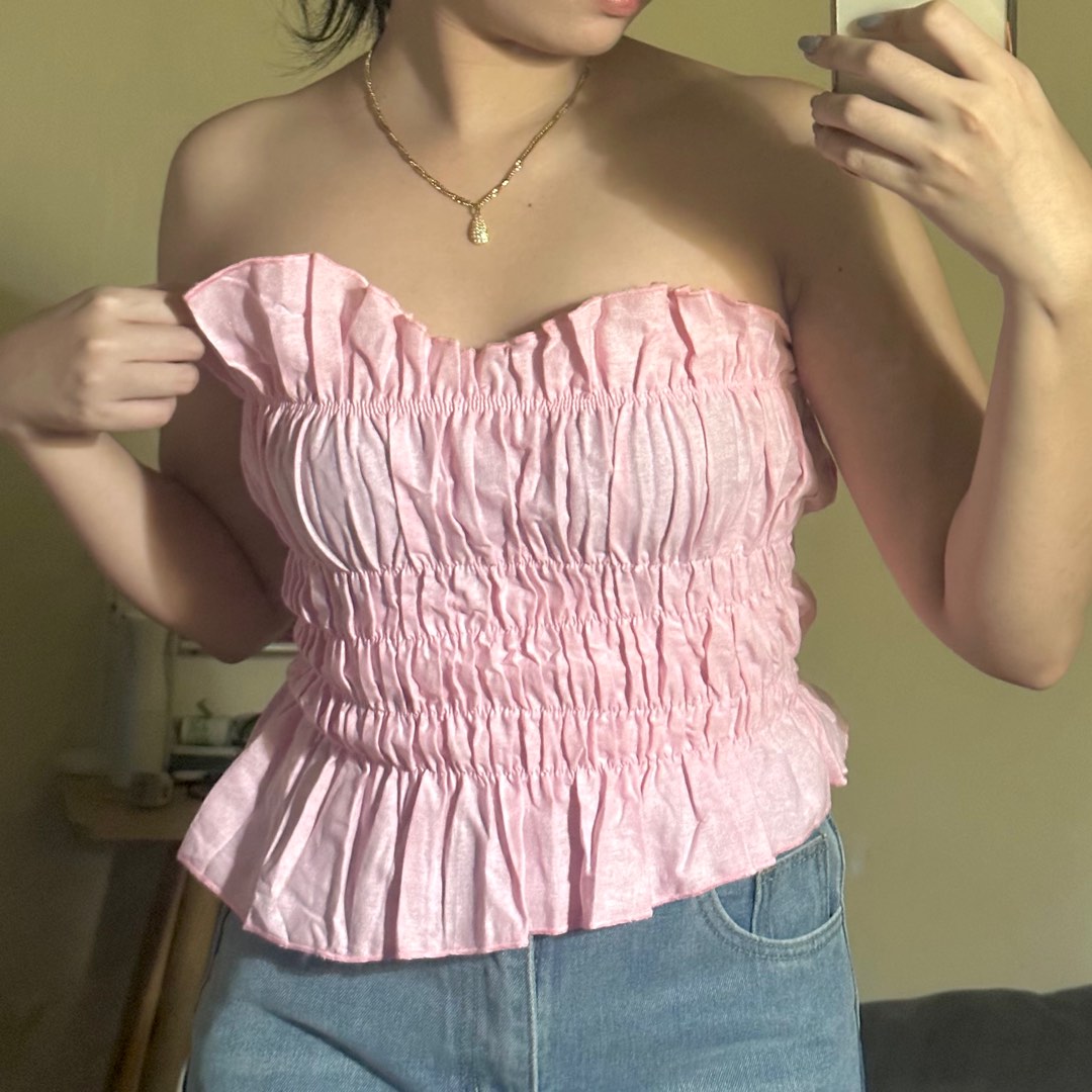 BSCO Zico tube top baby pink, Women's Fashion, Tops, Sleeveless on ...