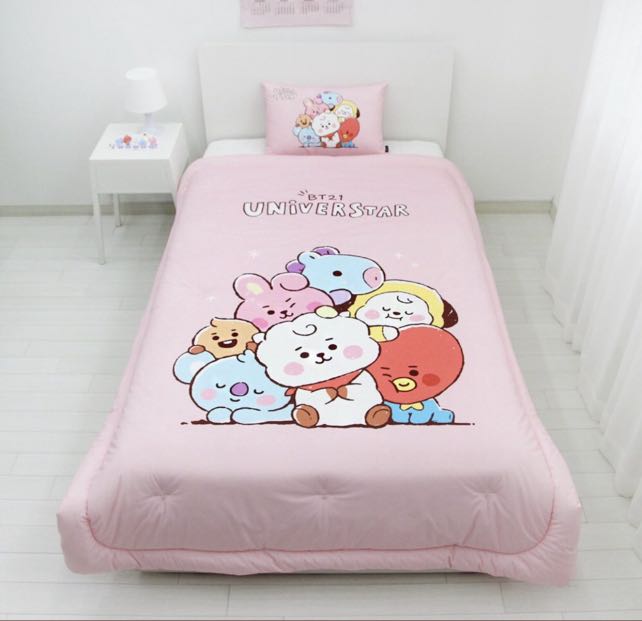 BT21 Pink Comforter, Everything Else, Others on Carousell