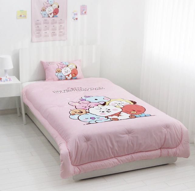 BT21 Pink Comforter, Everything Else, Others on Carousell