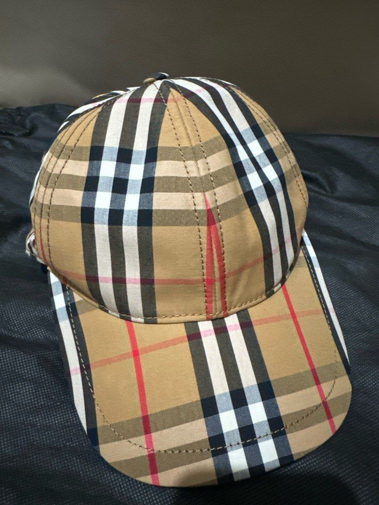 Burberry Check Baseball Cap, Men's Fashion, Watches & Accessories, Caps ...