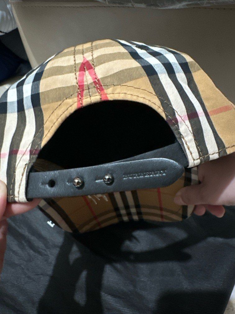 Burberry Check Baseball Cap, Men's Fashion, Watches & Accessories, Caps ...