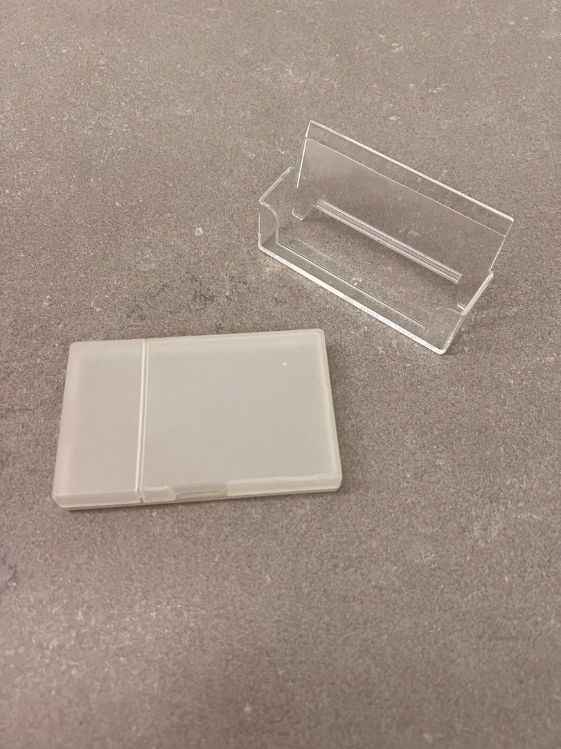Muji translucent Business card name card holder / clear business card ...