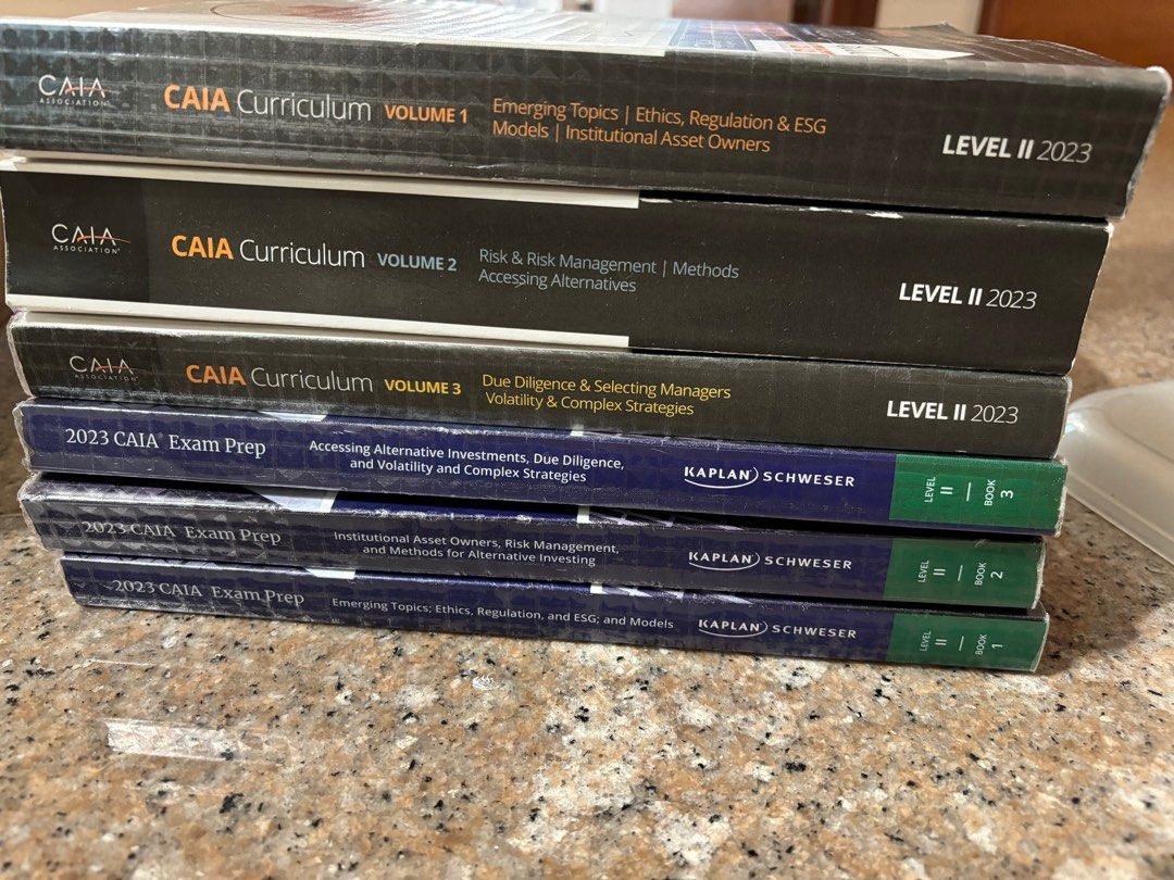 CAIA curriculum Level II 2023 textbooks with Kaplan Schweser Notes ...