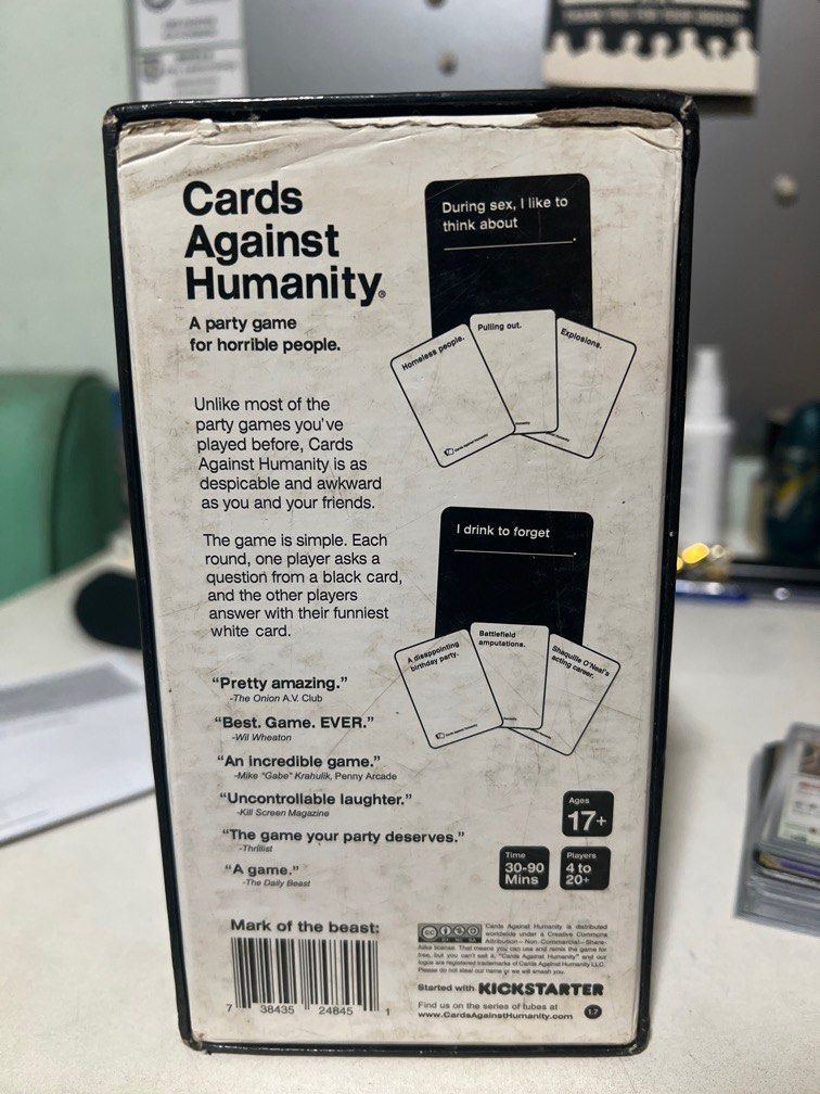 CARDS AGAINST HUMANITY CARD GAME, Hobbies & Toys, Toys & Games on Carousell