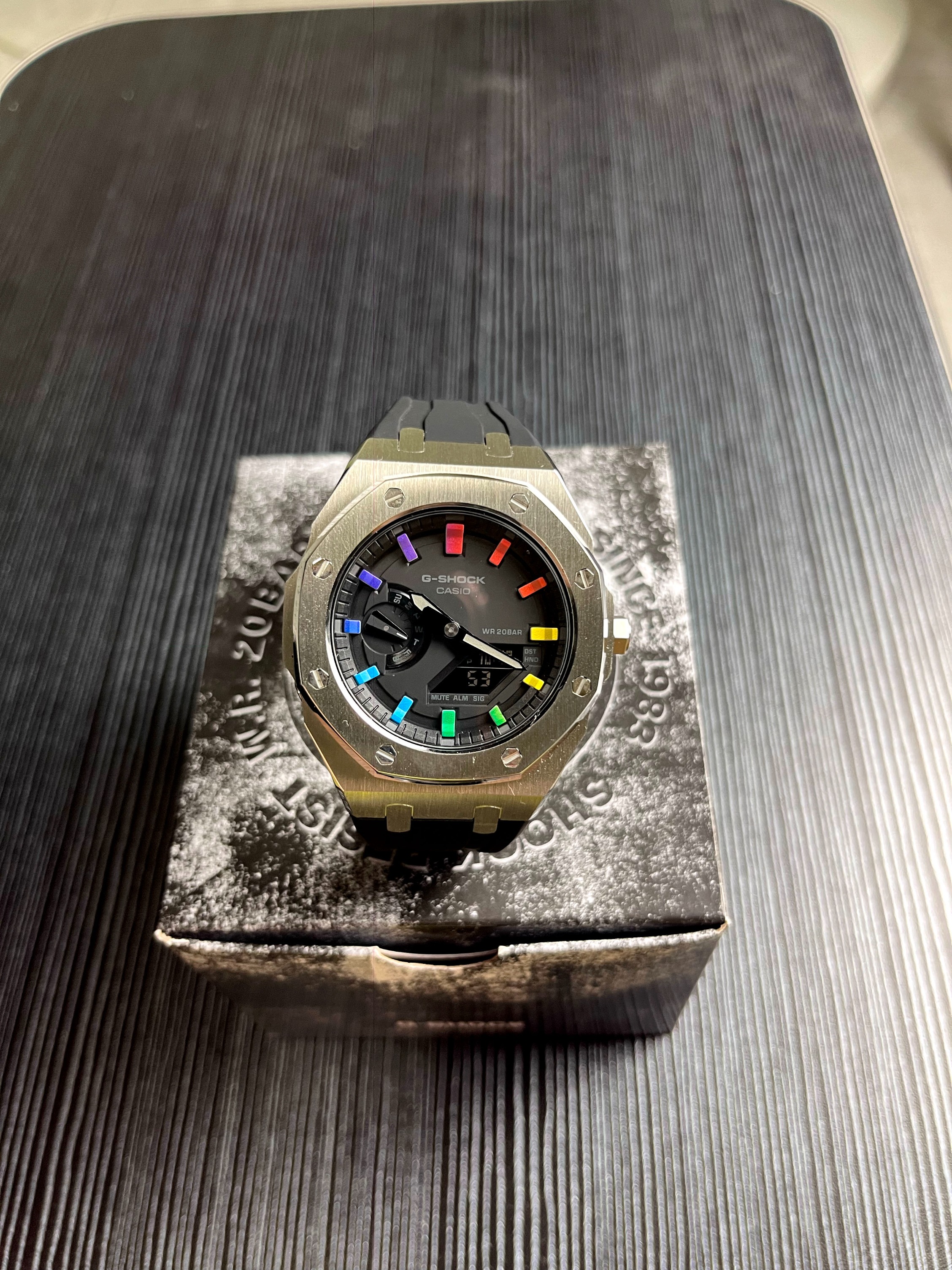 Casio G-SHOCK Custom Royal Oak (Casio Oak) GA-2100-1A Black dial with ...