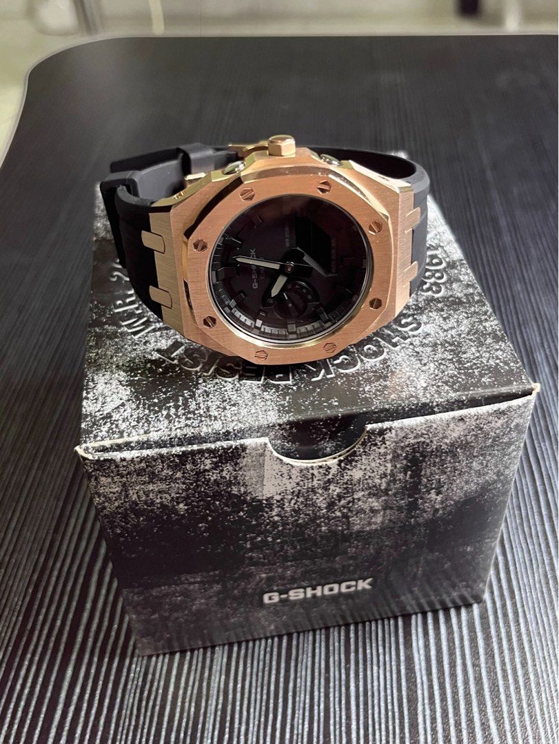 Casio G-SHOCK Custom Royal Oak (Casio Oak) GA-2100-1A1 Black dial ...