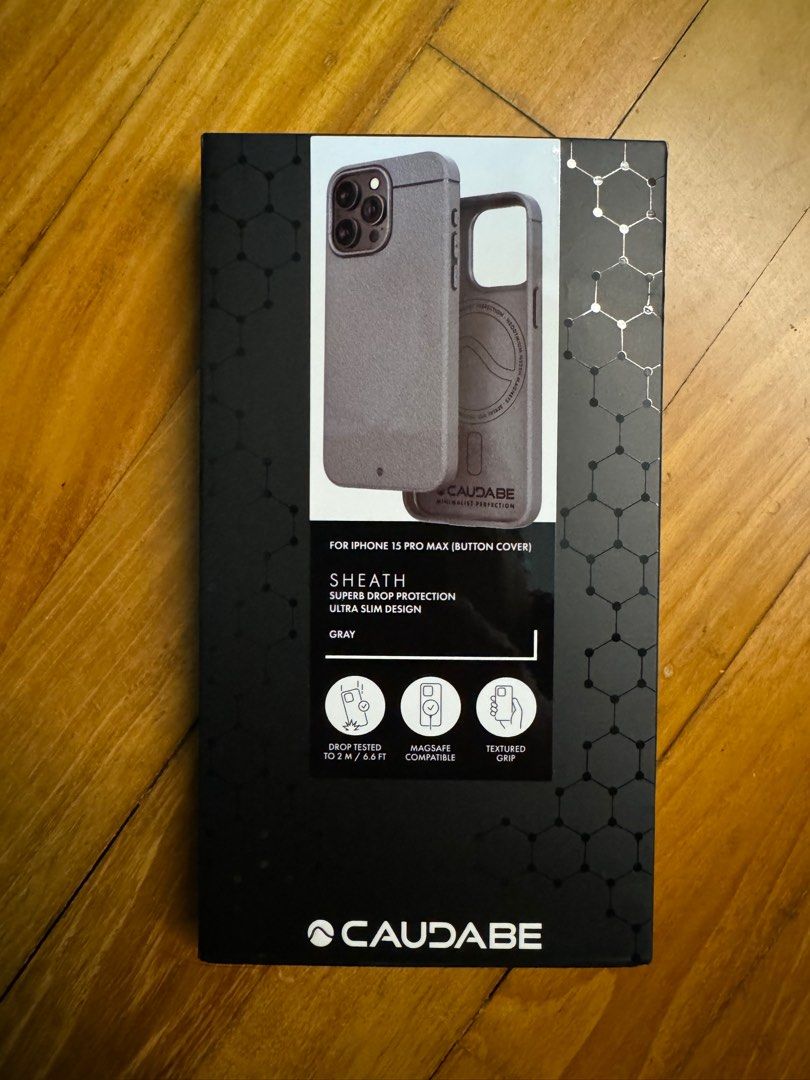 Caudabe Sheath Grey iPhone 15 Pro Max (Button Cover Version), Mobile ...