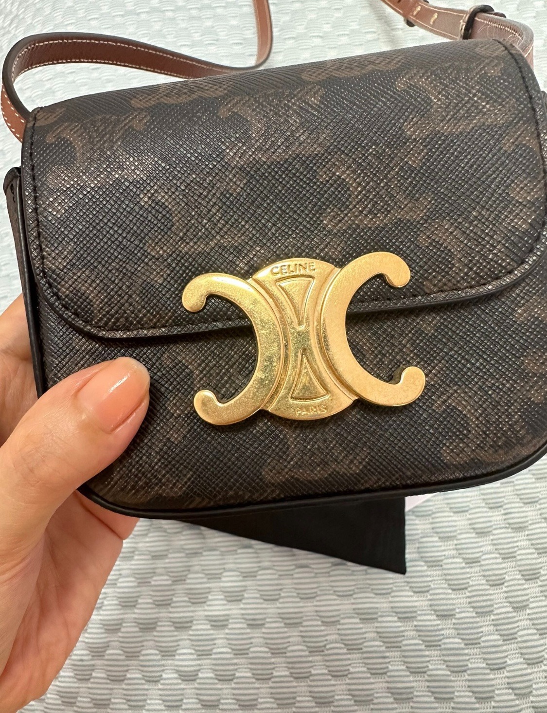 CELINE MINI TRIOMPHE BAG, Luxury, Bags & Wallets on Carousell