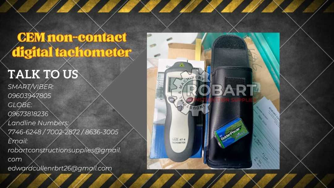 CEM non-contact digital tachometer, Commercial & Industrial ...