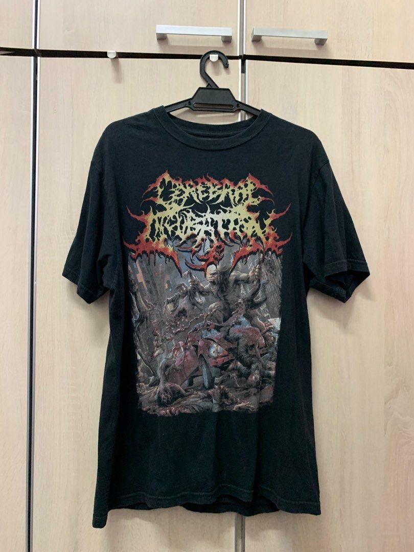 tshirt band cerebral incubation,death metal,goregrind, Men's Fashion ...