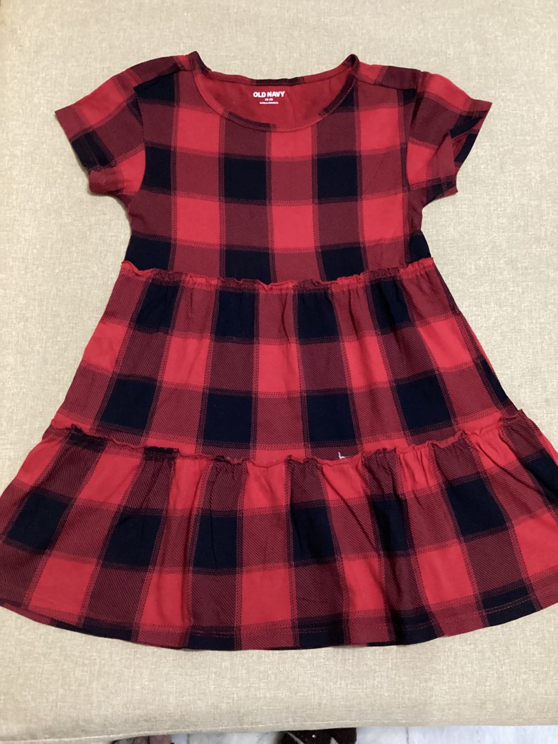 Checkered Red Dress, Babies & Kids, Babies & Kids Fashion on Carousell