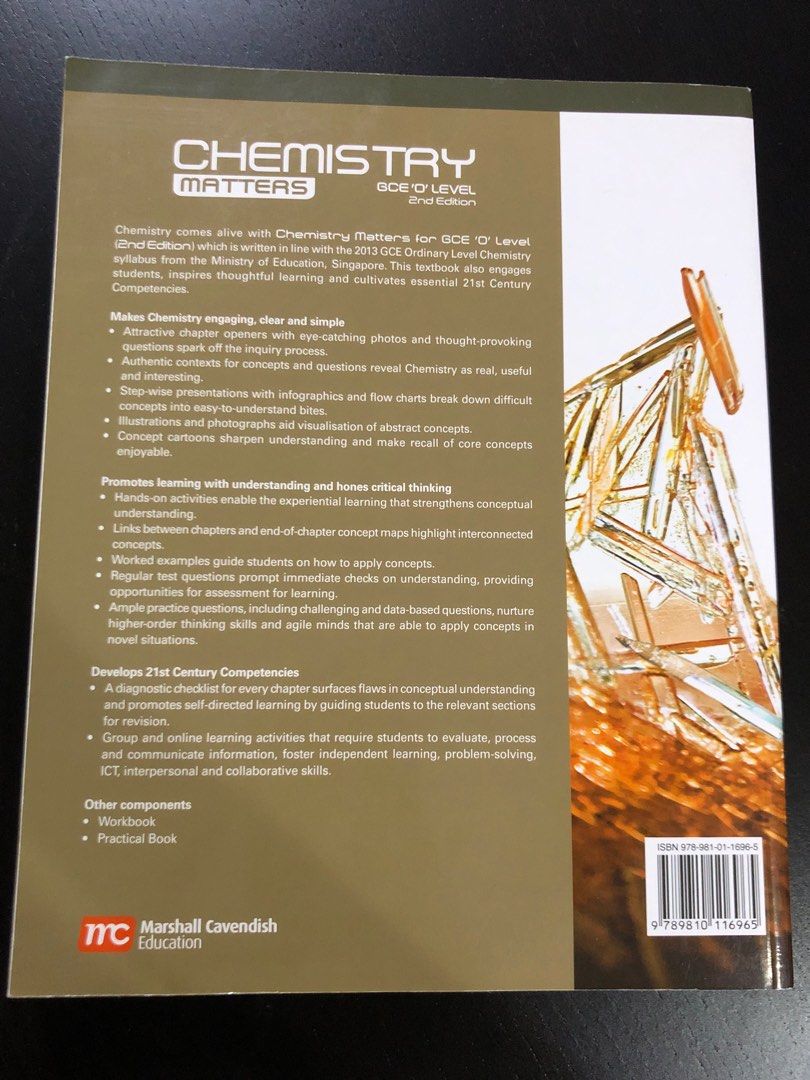 Chemistry Matters 2nd Edition Textbook GCE O’Level, Hobbies & Toys ...