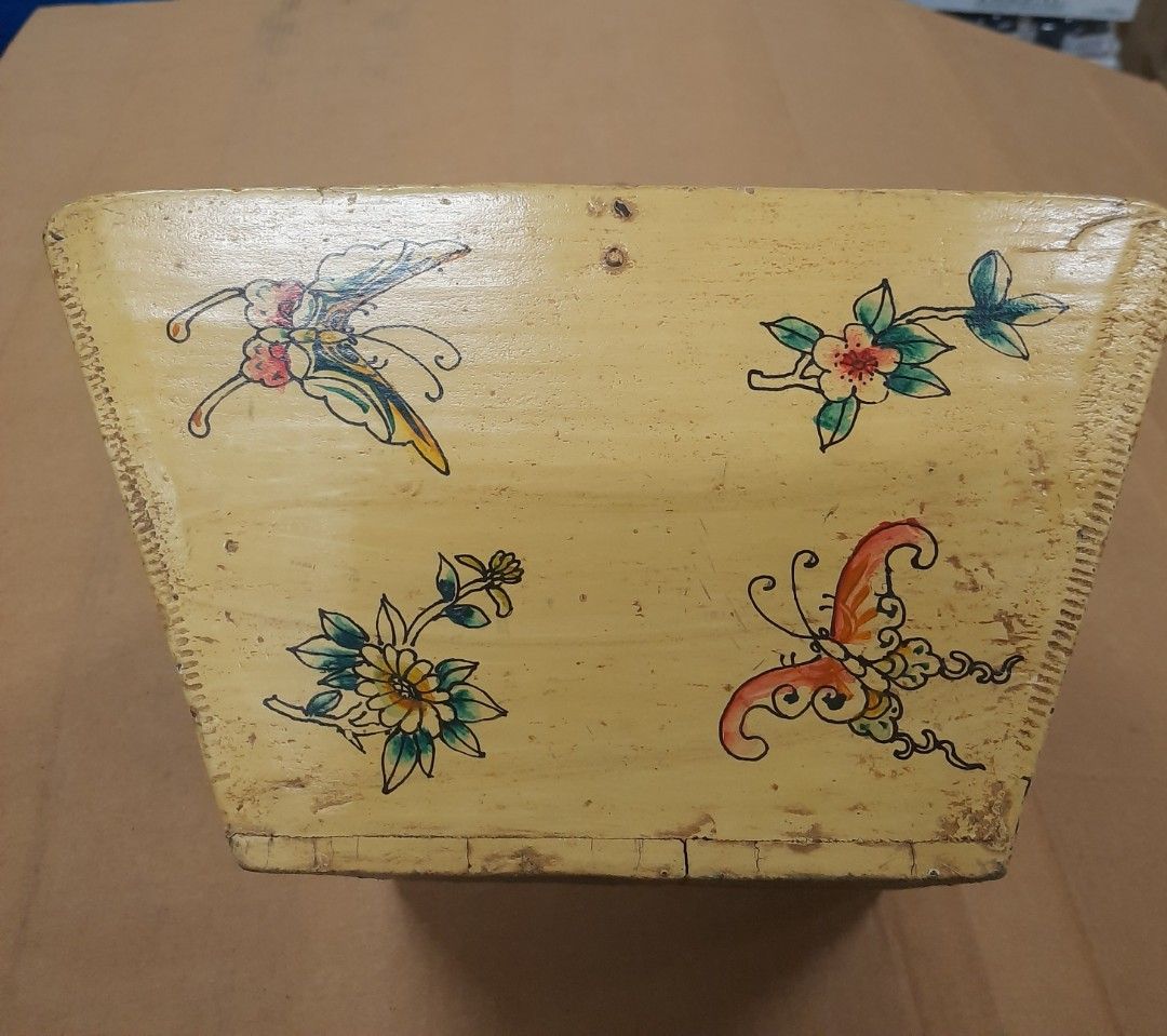 Chinese antique wooden rice bucket, Furniture & Home Living, Home Decor ...