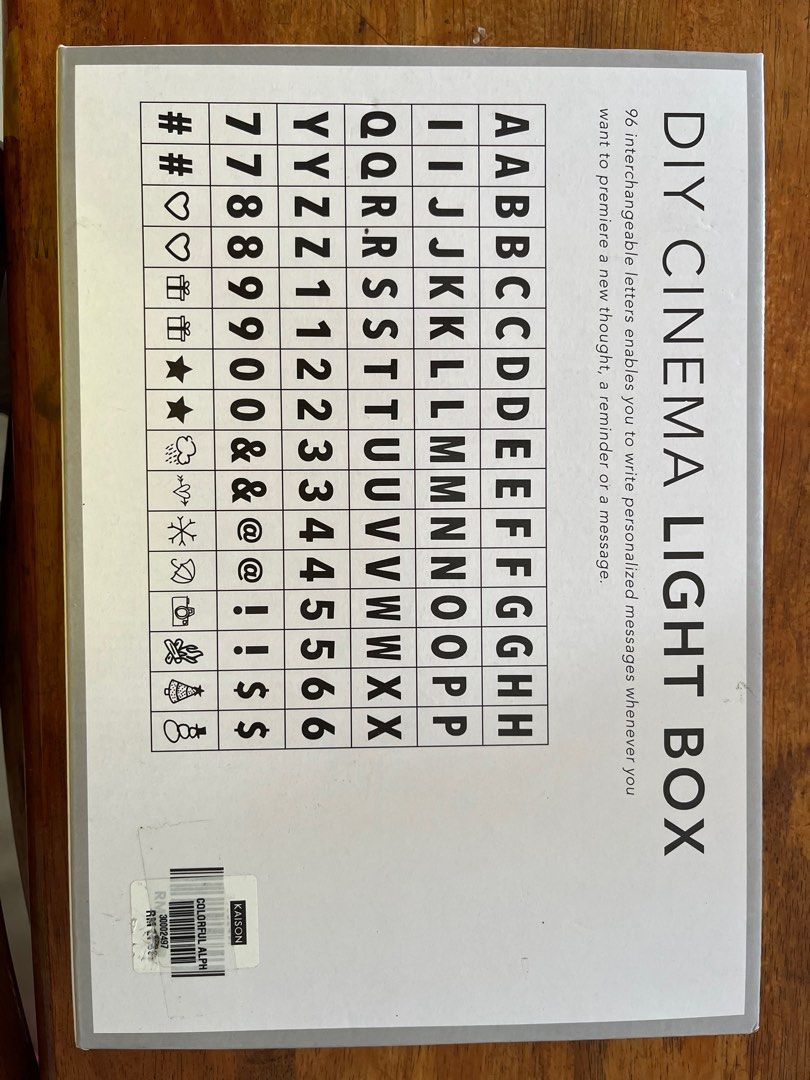 Cinema Light Box Kaison, Furniture & Home Living, Home Decor, Frames ...