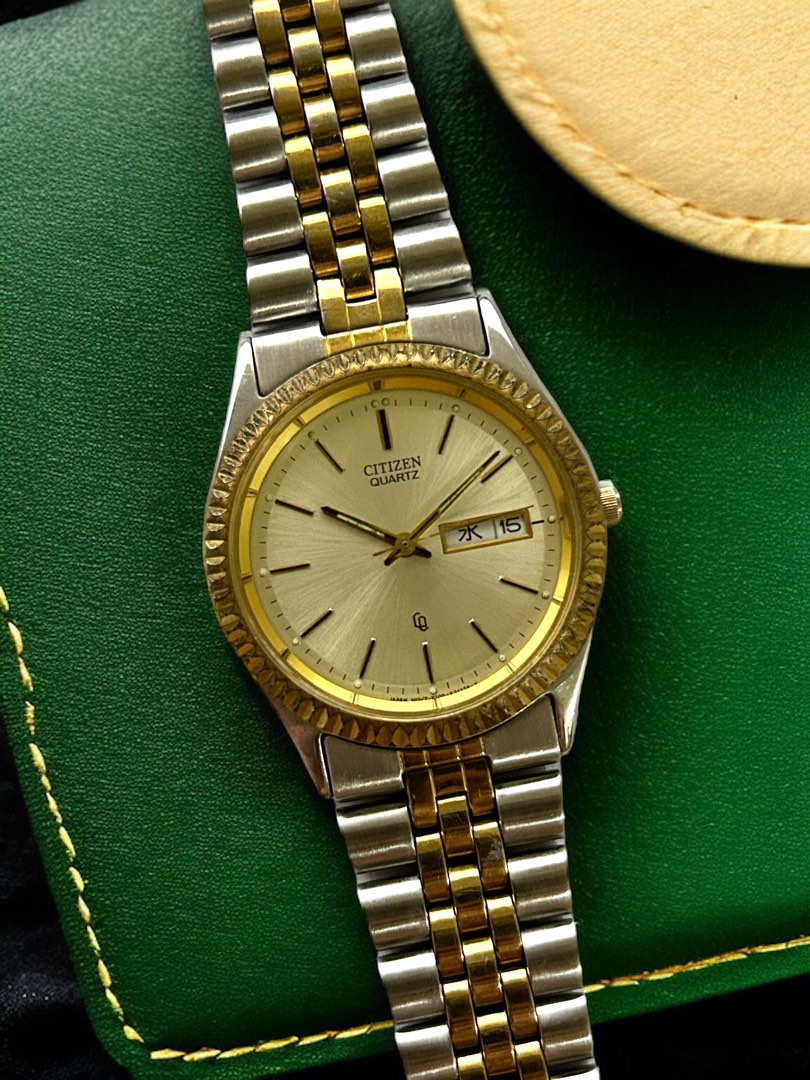 Citizen JDM “Datejust” Homage CQ Two Tone Kanji Day Date Wheel Jubilee ...