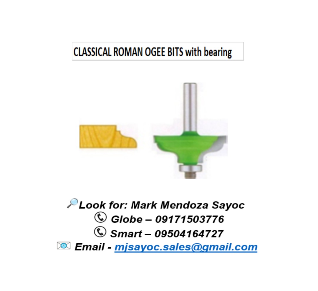 CLASSICAL ROMAN OGEE BITS with bearing TCT ROUTER BITS made in Taiwan ...