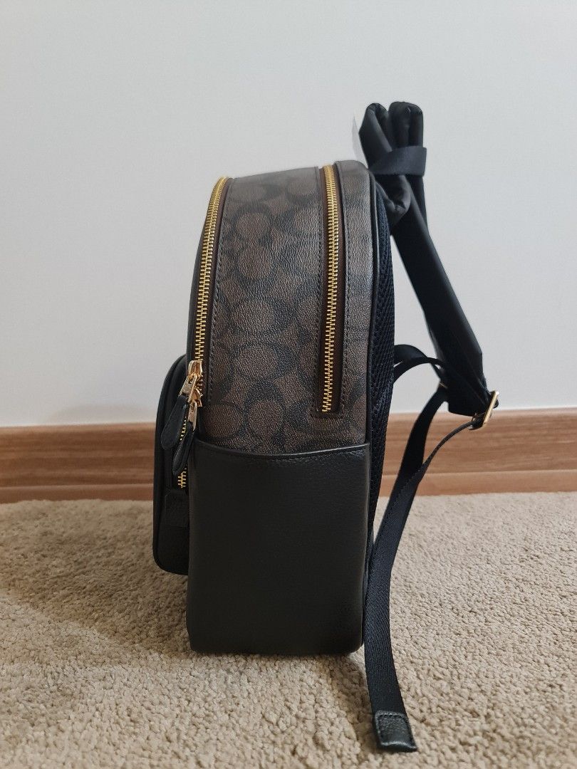 Coach Court Backpack in Signature Canvas Brown Bag, Women's Fashion ...