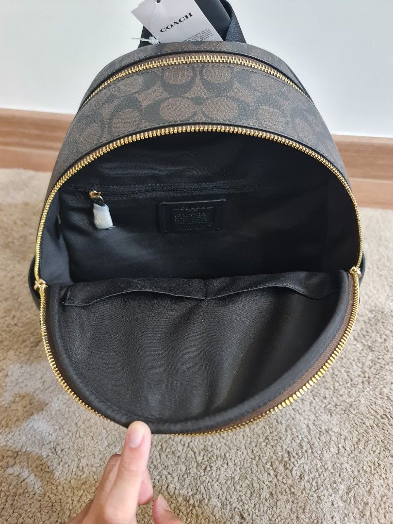 Coach Court Backpack in Signature Canvas Brown Bag, Women's Fashion ...