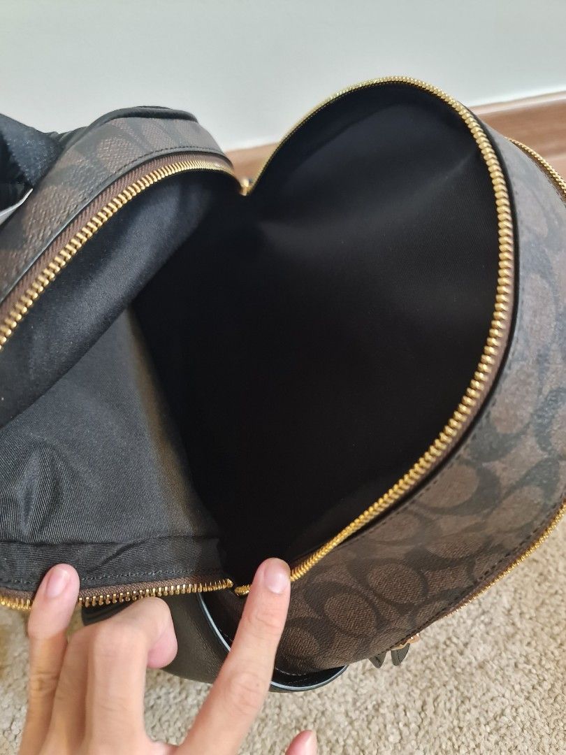 Coach Court Backpack in Signature Canvas Brown Bag, Women's Fashion ...