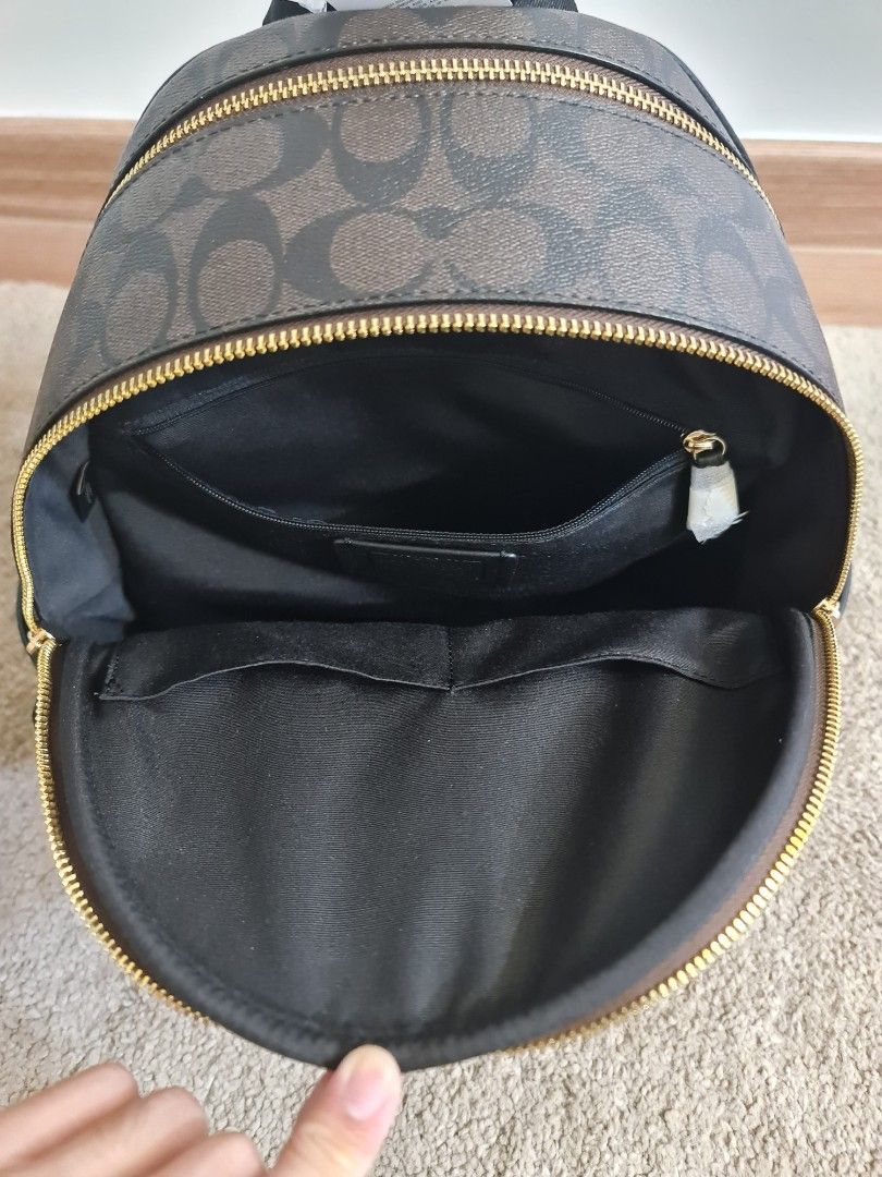 Coach Court Backpack in Signature Canvas Brown Bag, Women's Fashion ...