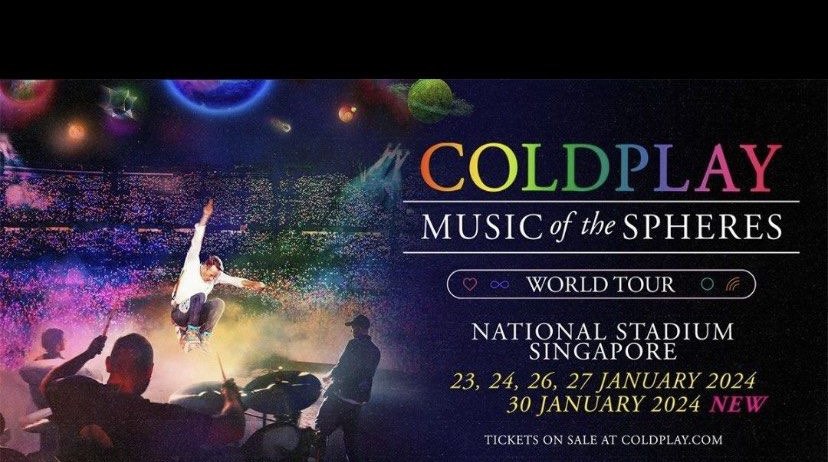 Coldplay Cat 1 ticket, Tickets & Vouchers, Event Tickets on Carousell