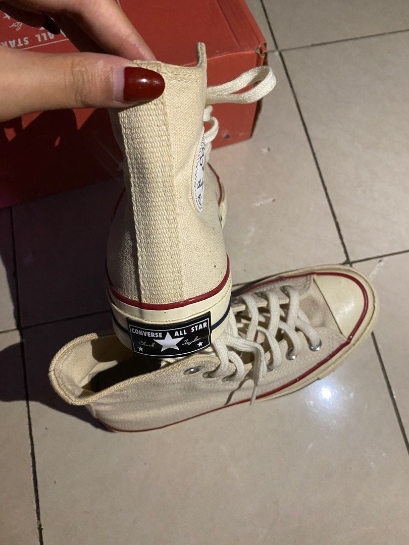 CONVERSE 70S BROKEN WHITE , Fesyen Wanita, Sepatu di Carousell