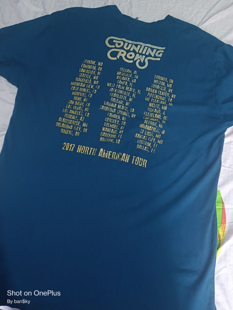 Counting Crows in 017 tour shirt, Men's Fashion, Tops & Sets, Tshirts ...