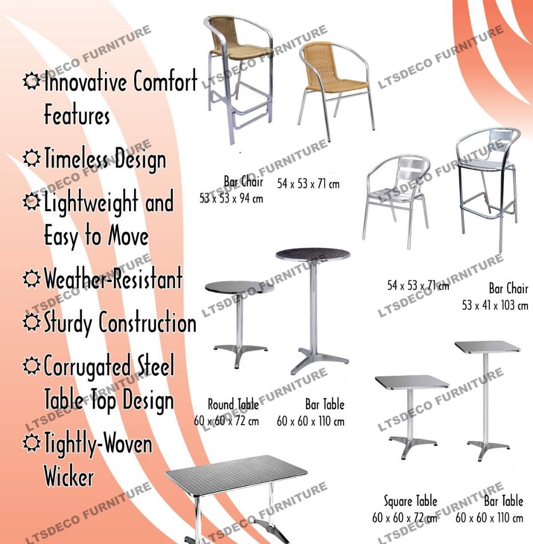 CUSTOMIZE RESTO BAR TABLE AND CHAIR | HOME/OFFICE FURNITURE AND ...