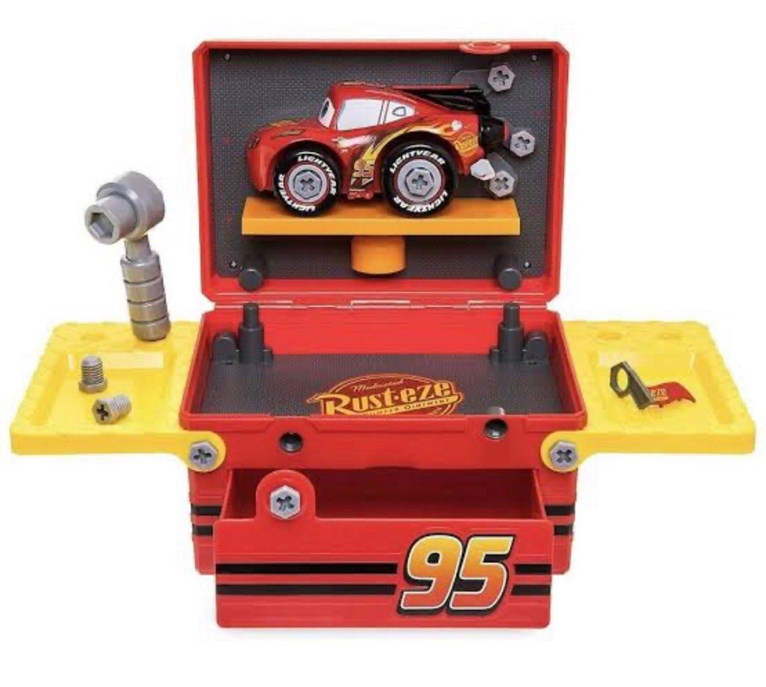 Disney Pixar Cars Mechanic Play Set Lightning McQueen Toolbox, Hobbies ...