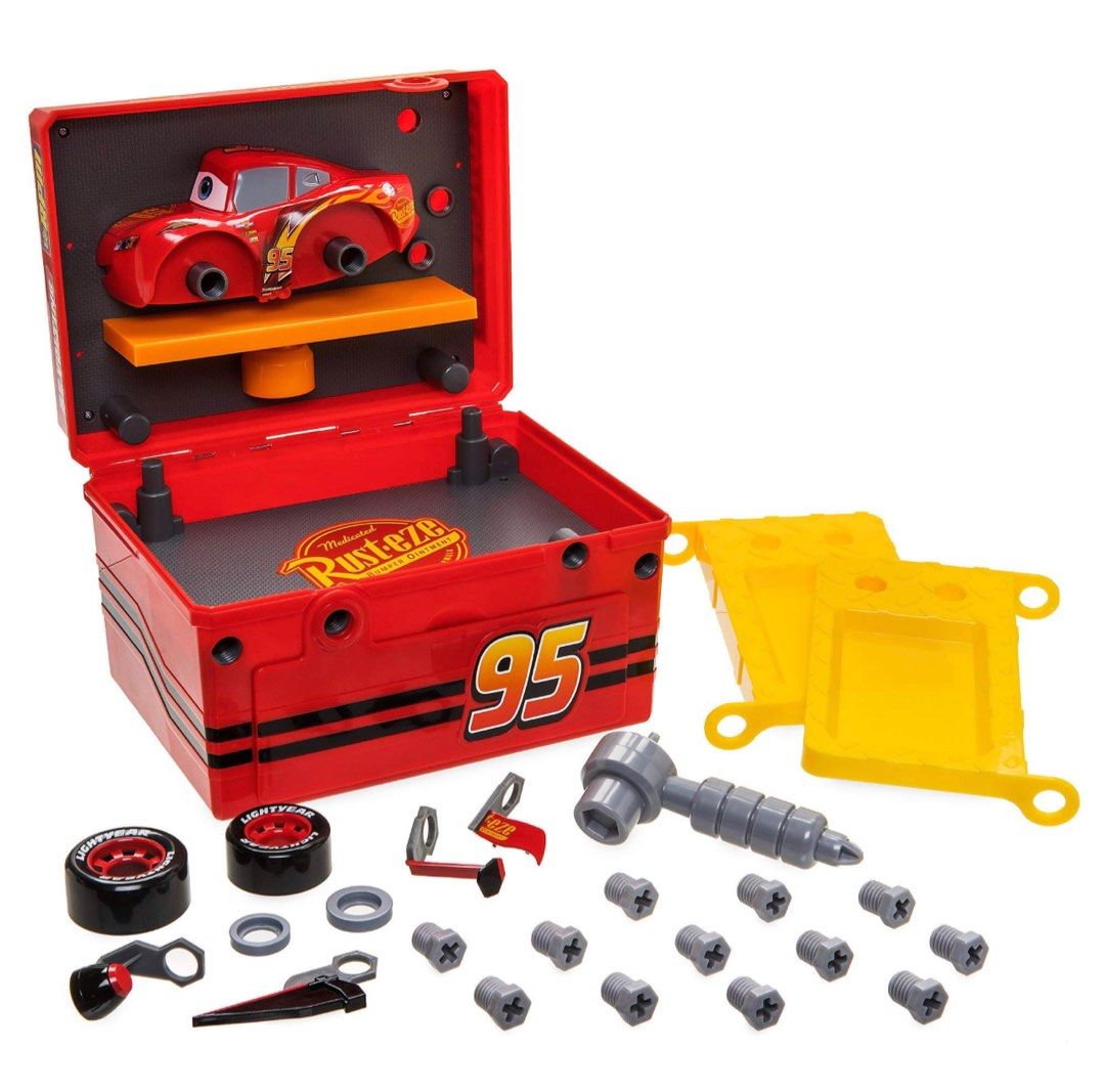 Disney Pixar Cars Mechanic Play Set Lightning McQueen Toolbox, Hobbies ...
